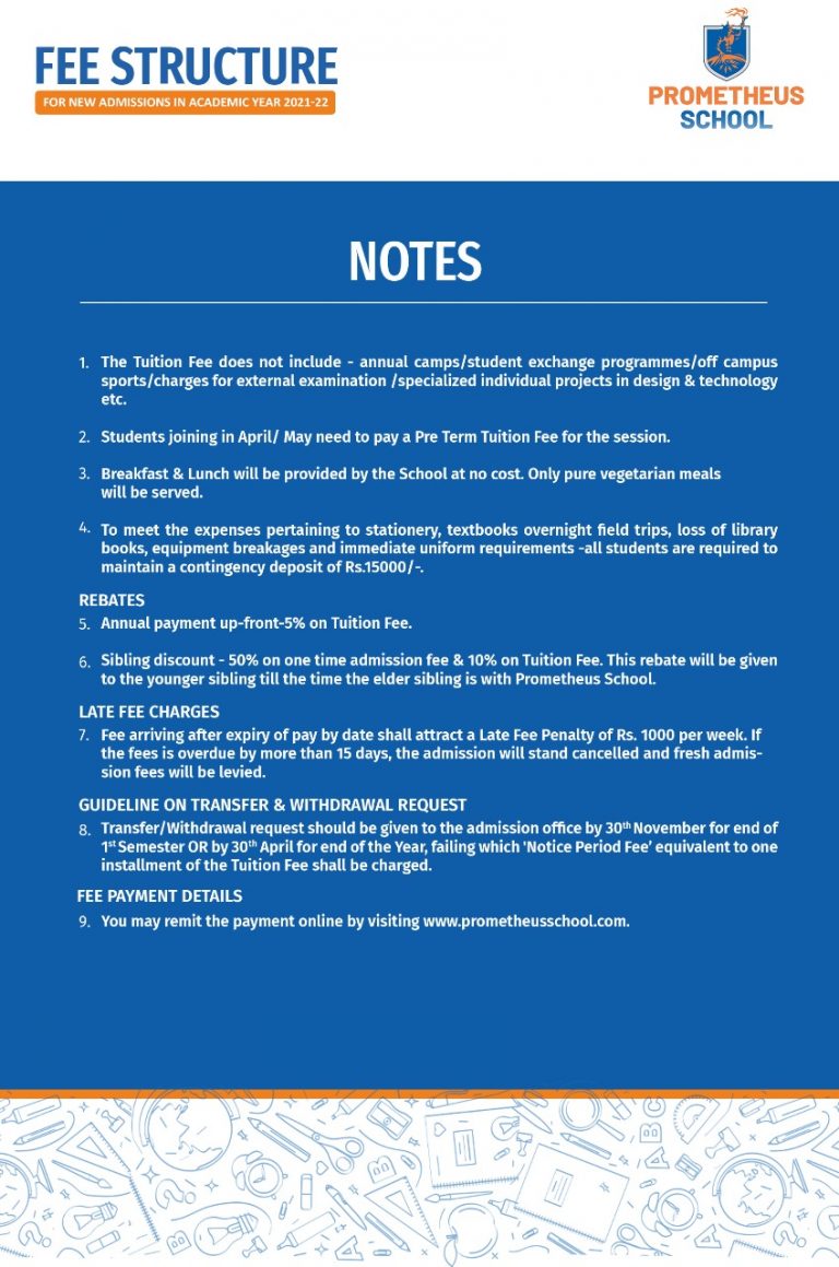 Fee Structure - Prometheus School