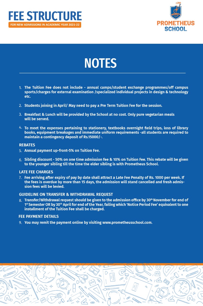 Fee Structure - Prometheus School