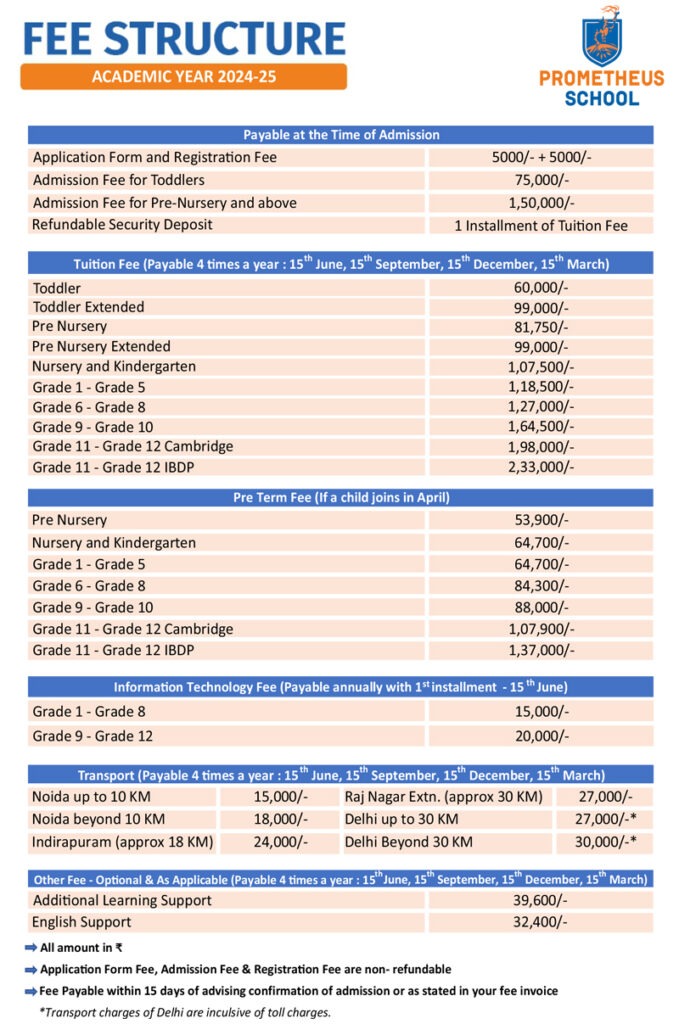 Fee Structure | Prometheus School