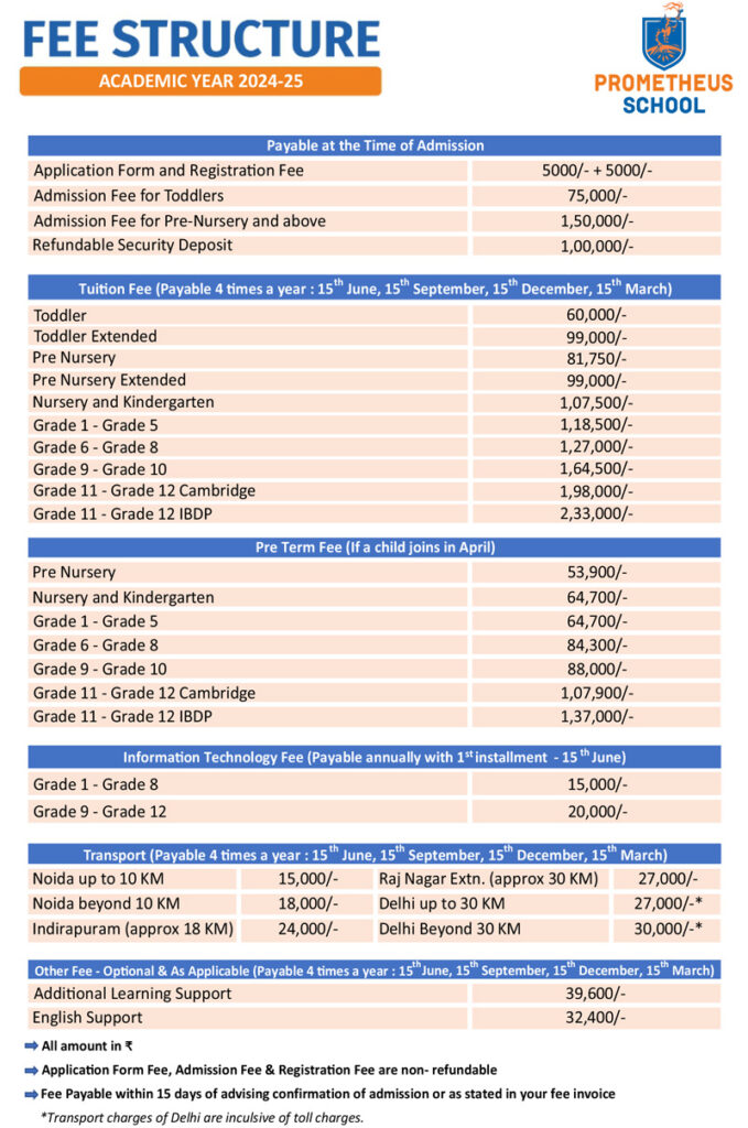 Fee Structure | Prometheus School